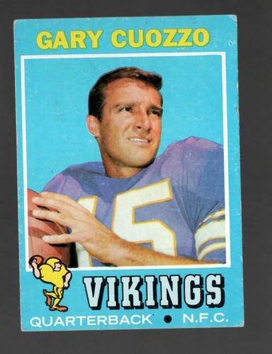 1971 Topps Gary Cuozzo Minnesota Vikings #18 Excellent | eBay