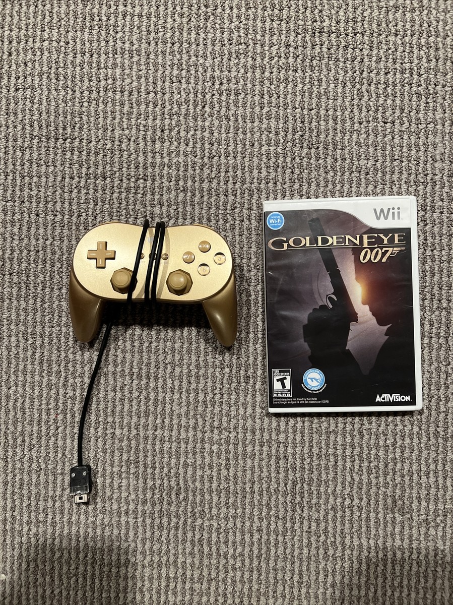 Goldeneye 007 Wii Golden Classic Controller Pro Bundle Goldeneye 007