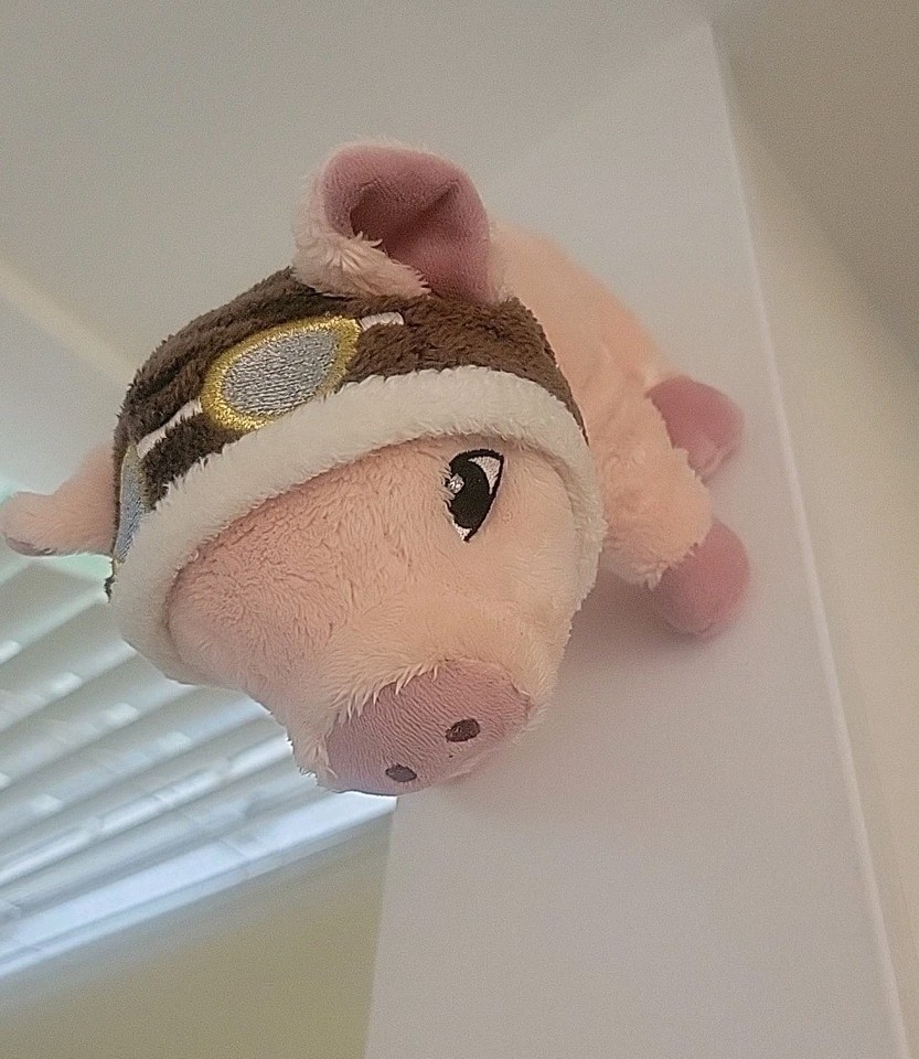 Pig Plush Aviator Hat Pilot Goggles Stuffed Animal Toy Kids Children | eBay
