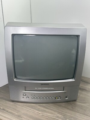 Toshiba TV VCR Combo VHS Player Recorder 13" CRT TV Retro Gaming MV13P3 ...