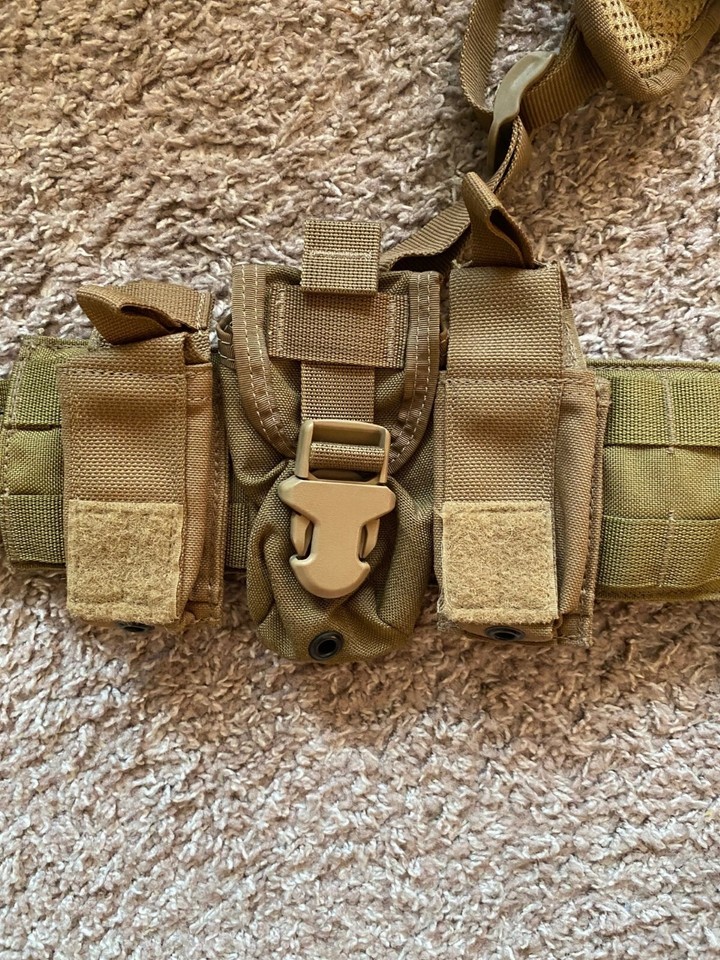 Tactical vest/belt molle setup , coyote brown | eBay