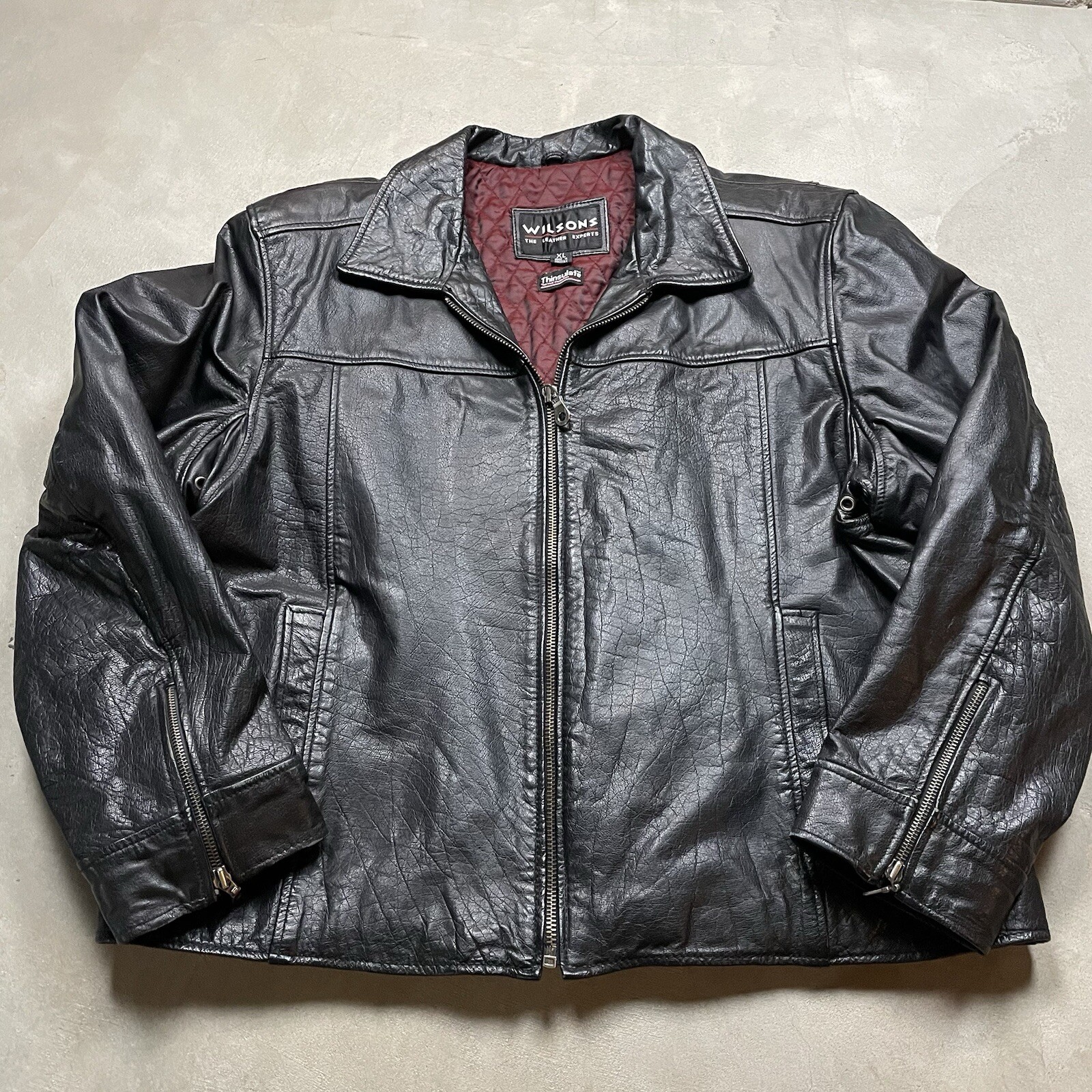 Vintage Wilsons Leather Jacket Moto Thinsulate Lined … - Gem