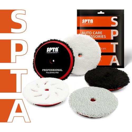 SPTA 1PC 3"/5"/6" Inch Fast Finishing Microfiber Polishing Pad For Car ...