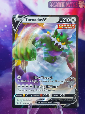 Tornadus V - Chilling Reign 124/198 - Holo Ultra Rare Pokemon Card ...