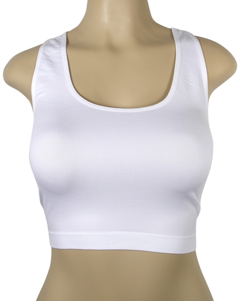 Women Sports Bra Fitness Yoga Crop Tank top Stretch Razorback Spandex ...