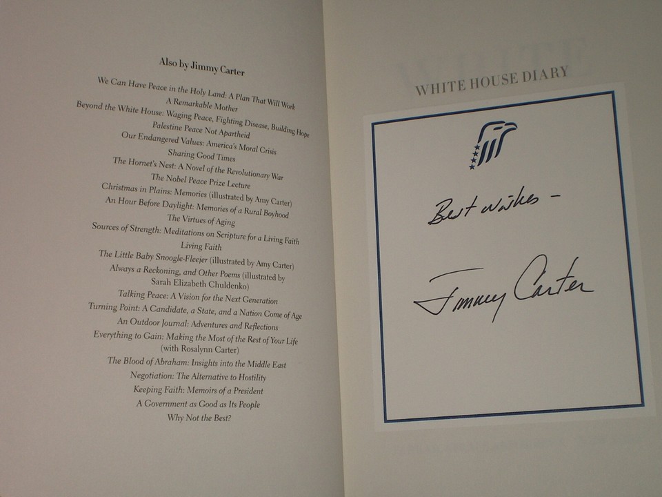 First Edition WHITE HOUSE DIARY JIMMY CARTER Signed RARE Full Name ...