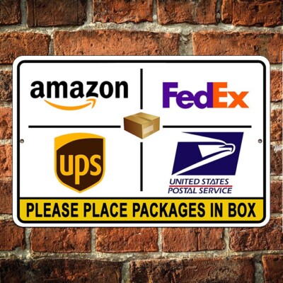Sign Package Delivery Instructions Place Packages In Box For Deliveries ...