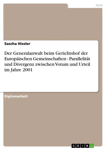 Der Generalanwalt beim Gerichtshof der Europäischen Gemeinschaften ...