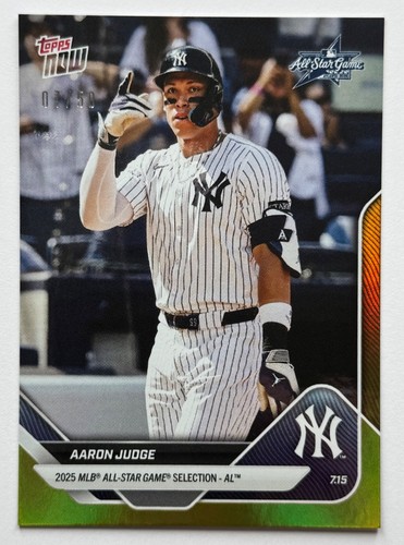 2025 Topps Now Aaron Judge Gold /50 All Star Game | eBay