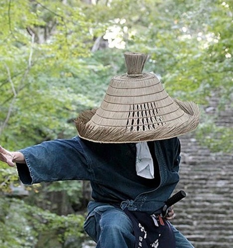 Japanese Samurai Hat Roningasa Edo Style Hand Made Japan Historical ...