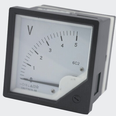 6C2 Rectangle Plastic Analog Voltmeter Voltage Meter DC 0-5V | eBay