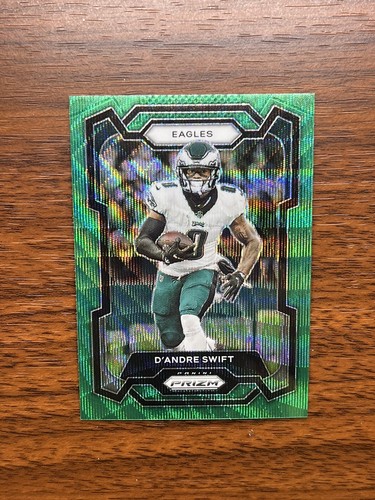 2023 Prizm D’Andre Swift GREEN WAVE SP #237 Panini Philadelphia Eagles ...