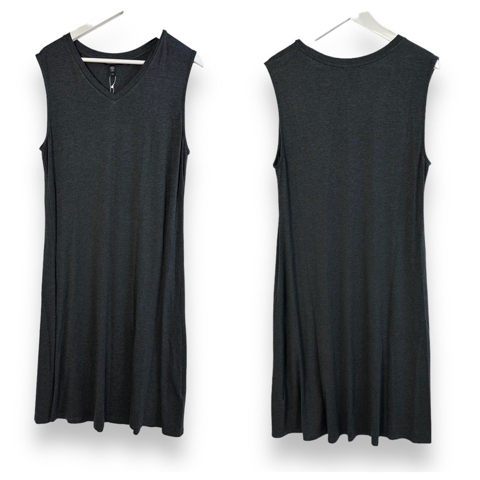 Eileen Fisher The System Jersey Knit V-Neck Dress Style S3TFF-D5072 ...