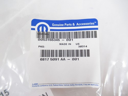 Genuine OEM Mopar Dodge 68175091AA Front License Plate Bracket 15-23 ...