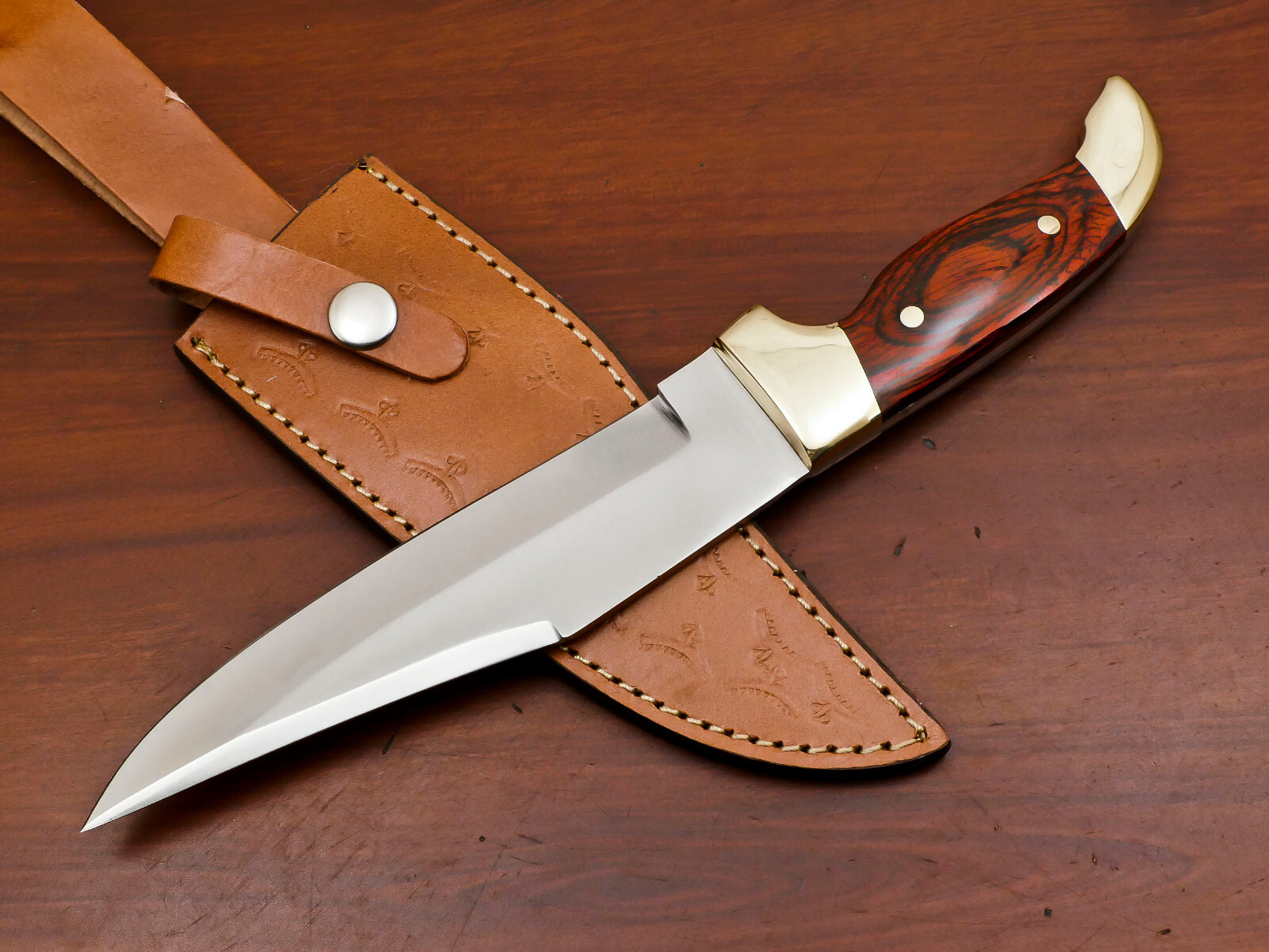 Rody Stan HAND MADE D2 STEEL BLADE FULL TANG HUNTING KNIFE -PAKKA WOOD ...