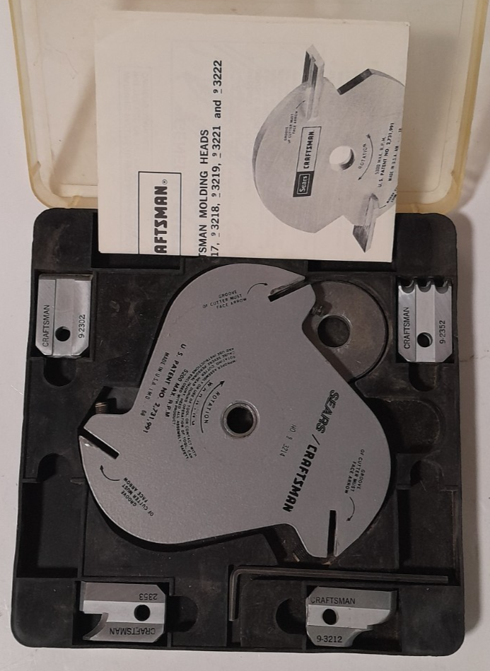 Sears Craftsman Triple Cutter Molding Head Set 93218 W/Instructions | eBay