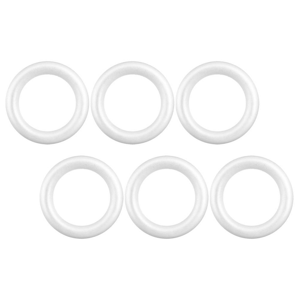 6Pcs Foams Project Painting Foam Crafts DIY Wreath Foam Rings Blank ...