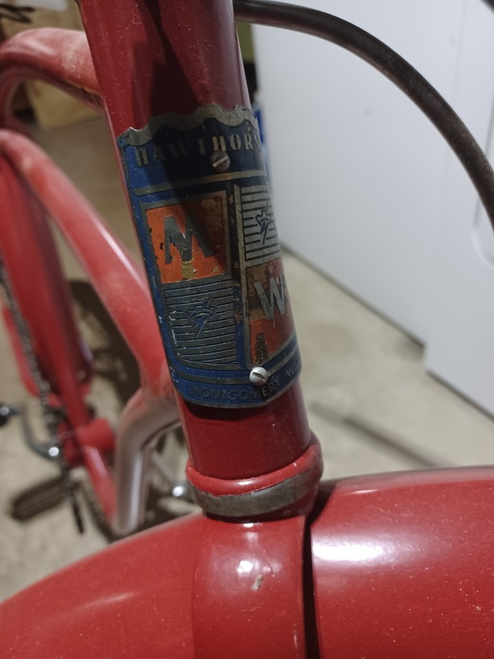 Hawthorne Montgomery Ward 1940's Balloon Tire Bicycle Men Bike ...