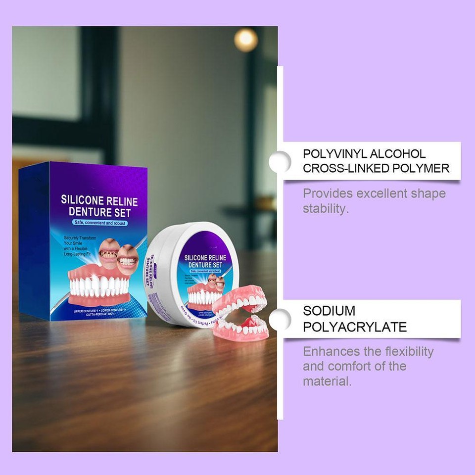 Silicone Reline Denture Set Silicone Denture Soft Silicone Denture ...