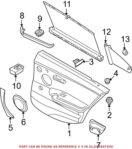 Genuine OEM Front Driver Left Interior Door Pull Handle For BMW ...