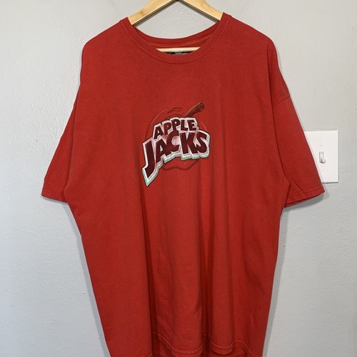 Vintage Y2K Apple Jacks Cereal Promo Red Tee Size 2XL | eBay
