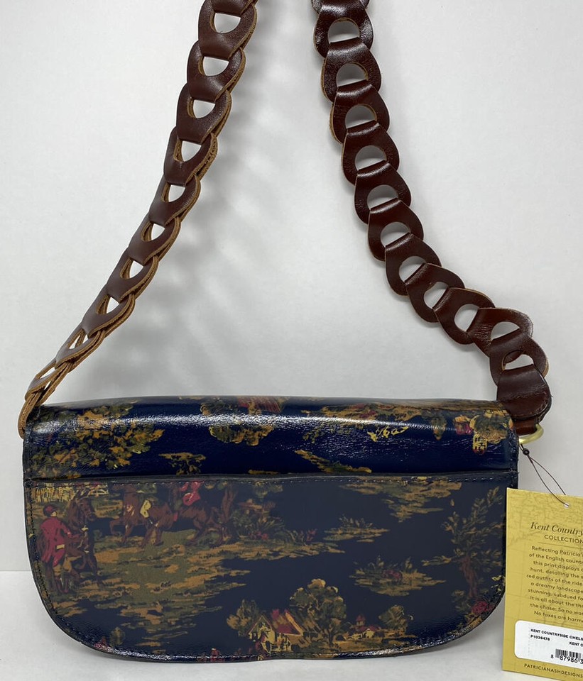 Patricia Nash Vintage Leather Chelsey Crossbody ~ Kent Countryside | eBay
