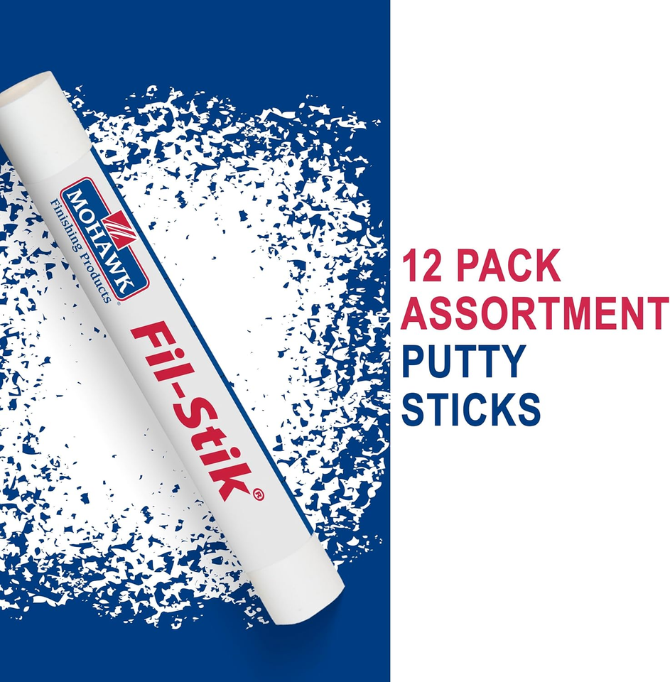 Fill Stick (Fil-Stik©) Putty Stick 12 Pk Assortment for Wood Furniture ...