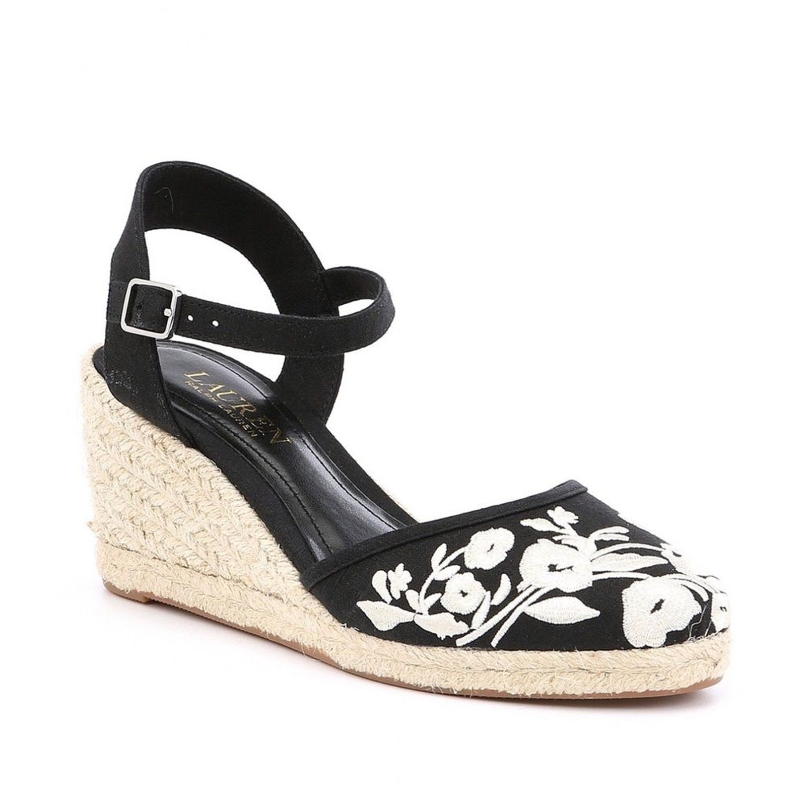 Lauren Ralph Lauren Embroidered Wedge Espadrille Women's Size 10 NWOB ...
