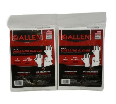 Allen Field Dressing Gloves 4 Pair 2 Wrist 2 Shoulder Length Lot of 2 ...