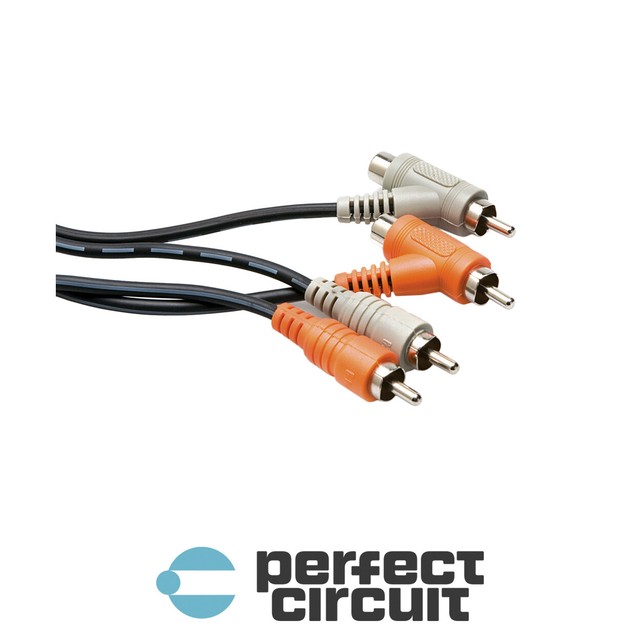 Hosa Cra-202pb Stereo Dual Male RCA to Piggy Back Splitter Cable Cord ...