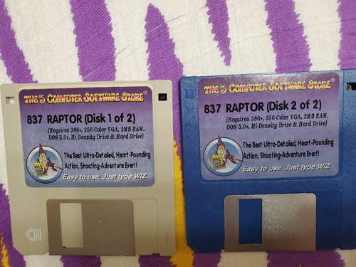 Raptor Floppy Disks 1-2 TESTED, EXTREMELY RARE | eBay