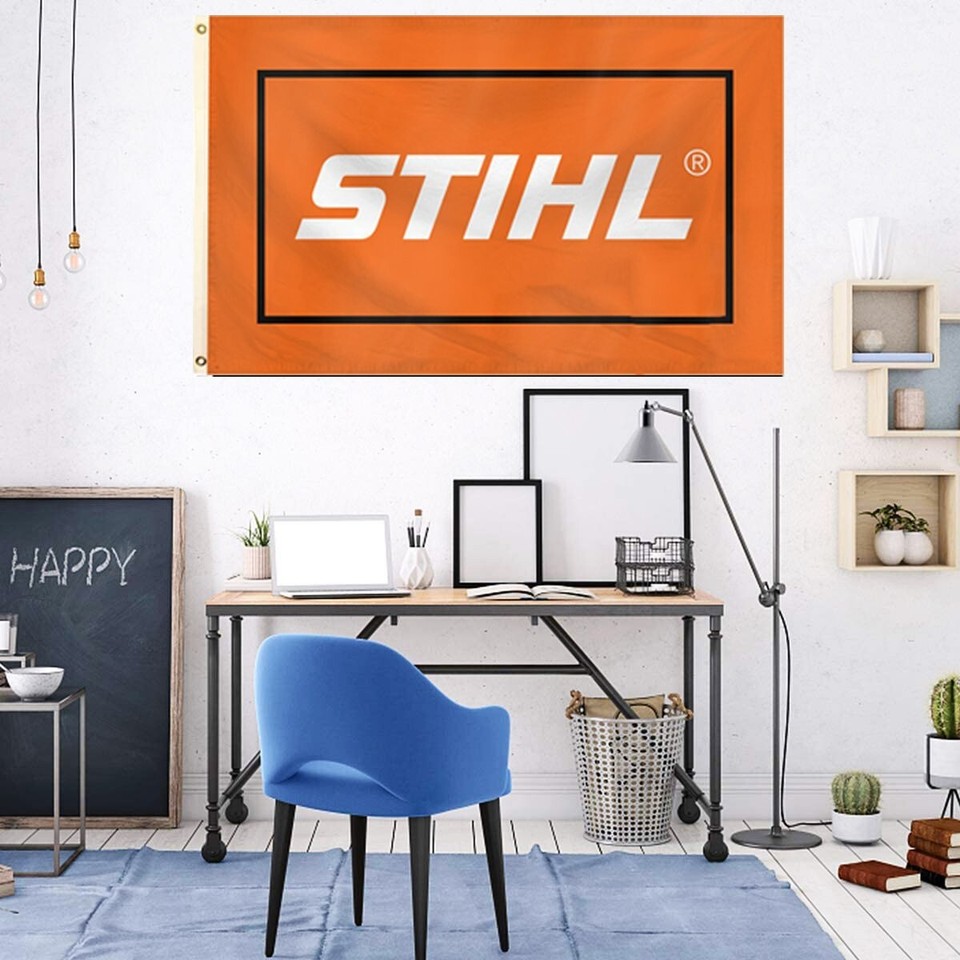 STIHL Banner Flag 3x5 FT Logo Chain Saw Tools Equipment Garage Man Cave ...