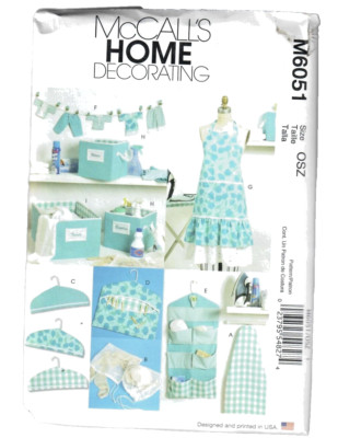 McCall's Home Decorating Pattern Apron Ironing Cover Boxes Diaper ...