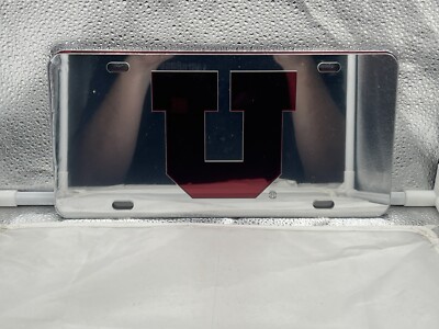 Utah Utes NCAA Silver Mirrored Laser Cut License Plate Craftique | eBay