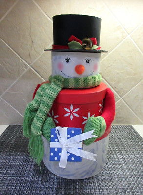 Snowman Stacking Gift Box Set of 3 with Bonus 4th Gift Box Holiday ...