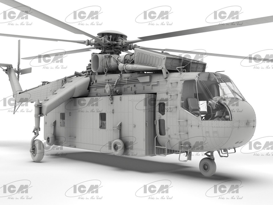 CH-54A Tarhe with Universal Military Pod (Plastic model kit) 1/35 ICM ...