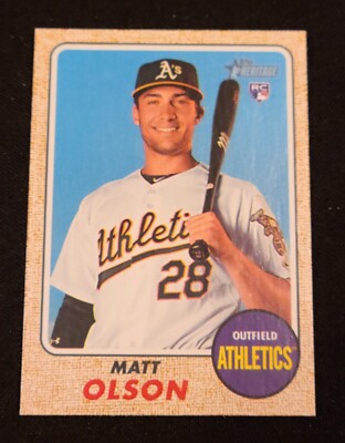 2017 Topps Heritage High Numbers Matt Olson Rookie! #681 🔥 | eBay