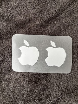 Genuine iMac Apple Logo Sticker (metallic silver) | eBay