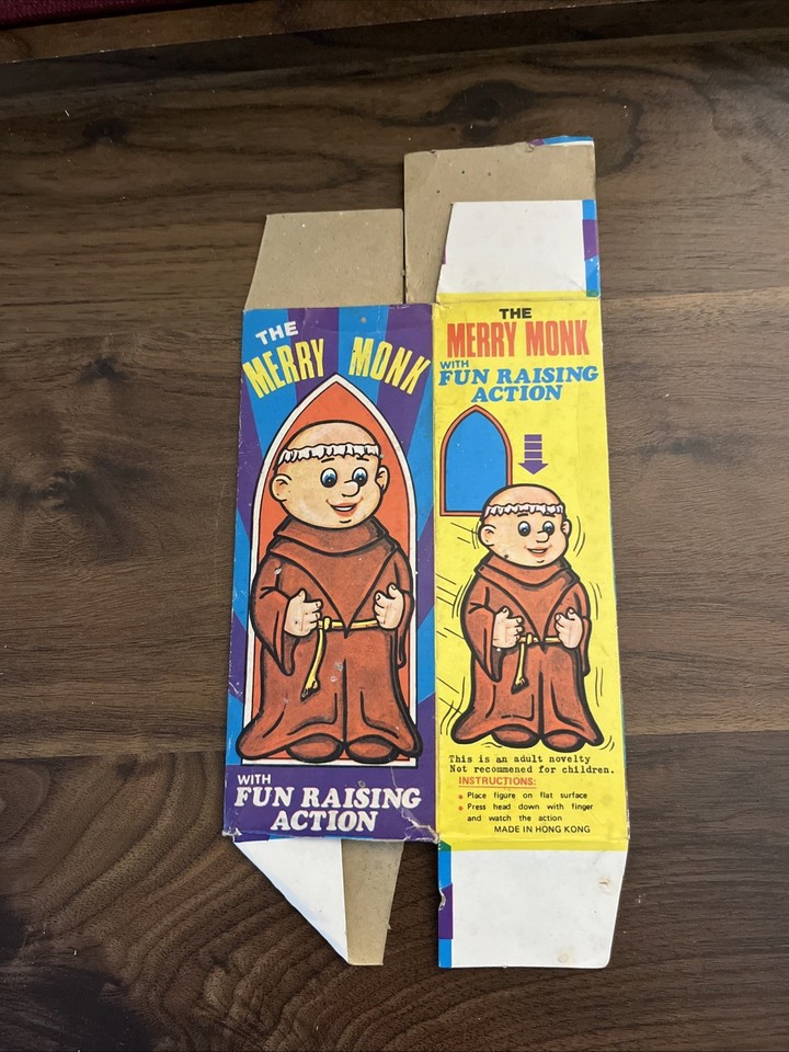 VINTAGE "THE MERRY MONK" WITH FUN RAISING ACTION MADE IN HONG KONG -BOX ...
