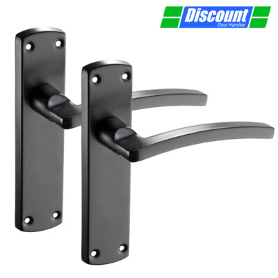 Matte Black Handles on Backplate with Lever for Latch, Lock and ...