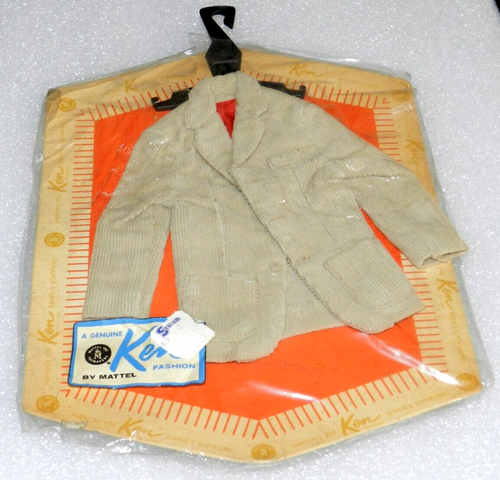 VINTAGE BARBIE KEN FASHION OUTFIT TAN CORDUROY NEW 1961 MATTEL ...