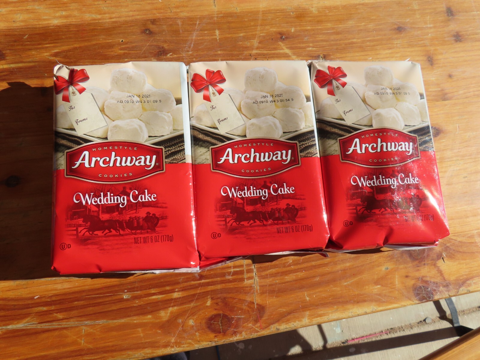 3x Archway Holiday Wedding cake Special Cookies - 6 Oz /per Pack FREE ...