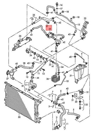 Genuine AUDI SEAT A4 Allroad Quattro Avant S4 Coolant Hose 03L122157M ...