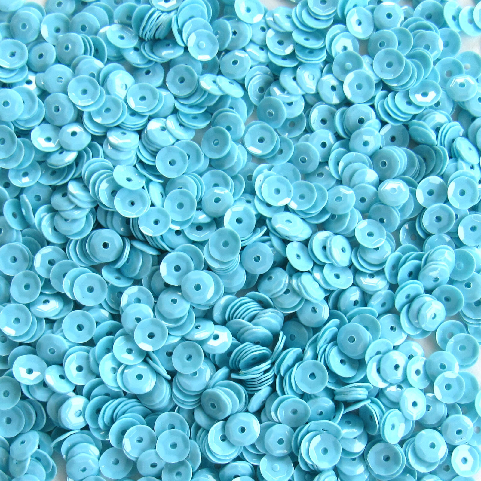 Sequins Cream Blue Turquoise [#2] 5mm Round Cup ~1000 or ~12,500 pieces ...
