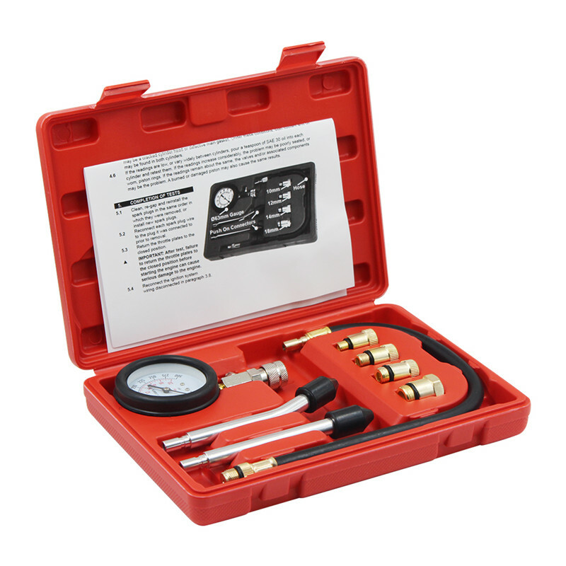 Car Diagnostic Compressometer Tool Petrol Engine Pressure Gauge Tester ...
