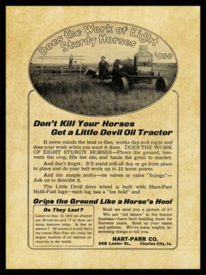 Hart Parr Little Devil Tractor NEW Metal Sign 24"x30" USA STEEL XL Size ...