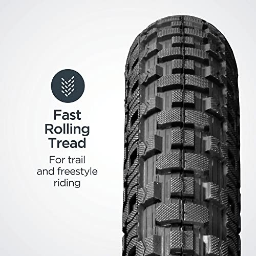 Knobby Bike Tire with Kevlar (Black, 20 x 2.12-Inch) 20-Inch x 2.125 ...