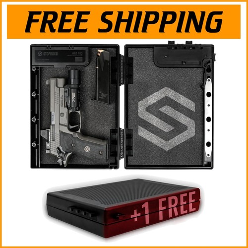 STOPBOX PRO Portable Gun Safe - Instant Access Lock Box - 2 Sizes, TSA ...