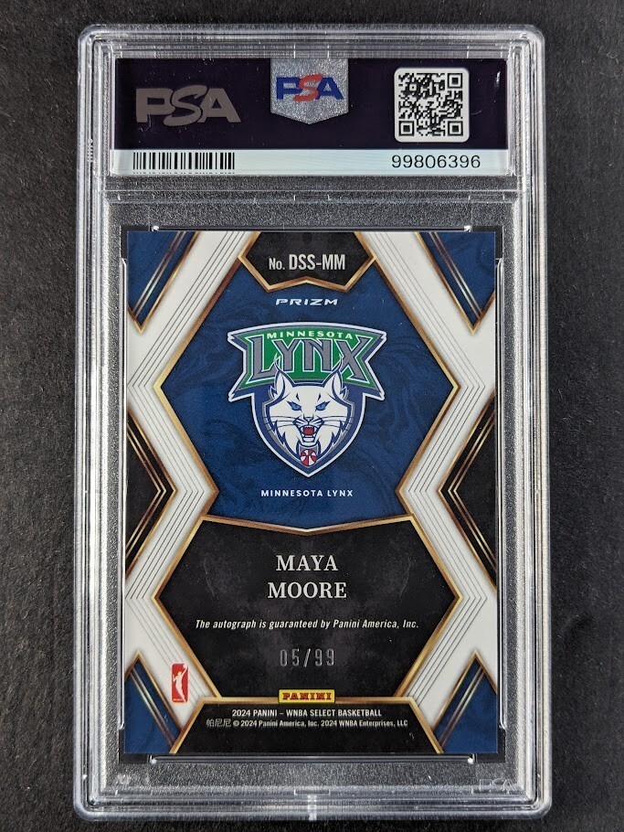2024 Panini Select MAYA MOORE 05/99 Auto Red Prizm Draft Selections SP ...