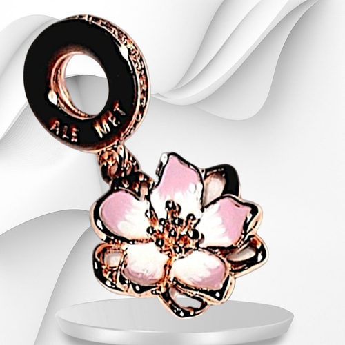 PANDORA 925 Moveable Pink Cherry Blossom Charm 790667C01 US SELLER | eBay